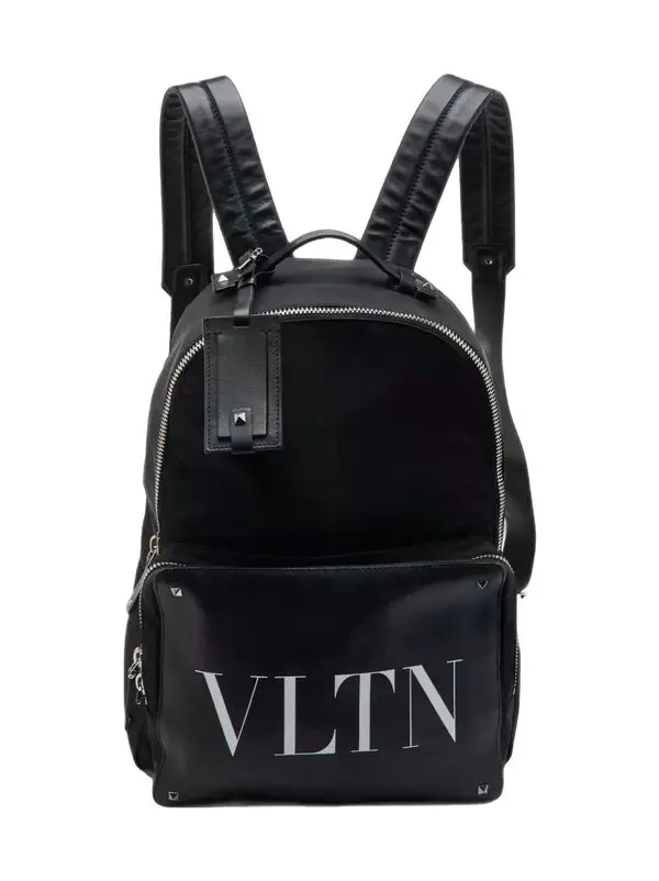Valentino Garavani Vltn Logo Print Backpack - Black