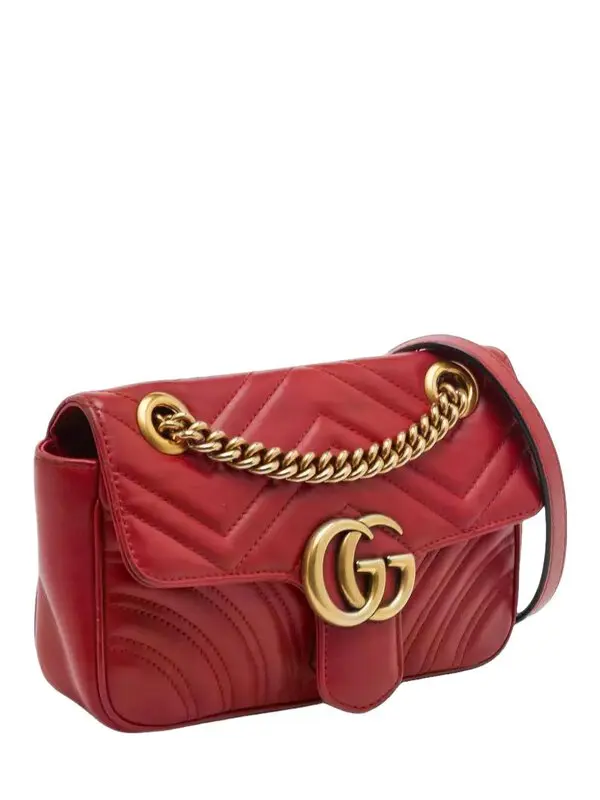Gucci Gg Marmont Matelassé Crossbody Bag - Red
