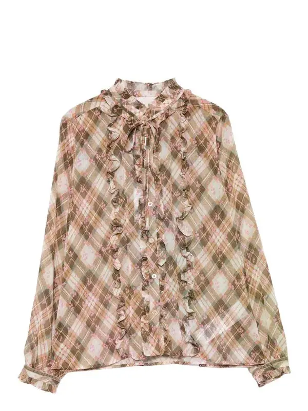 I BLUES Ruffled-detail Blouse - Neutrals