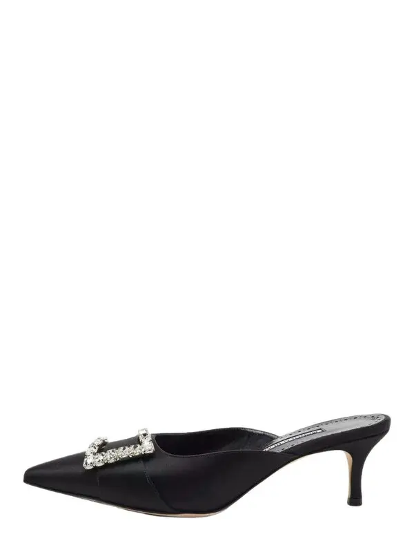 Manolo Blahnik Ramimu Crystal-embellished Mules - Black