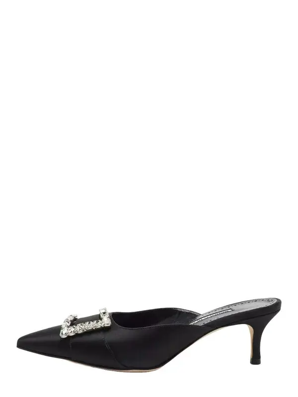 Manolo Blahnik Ramimu Crystal-embellished Mules - Black