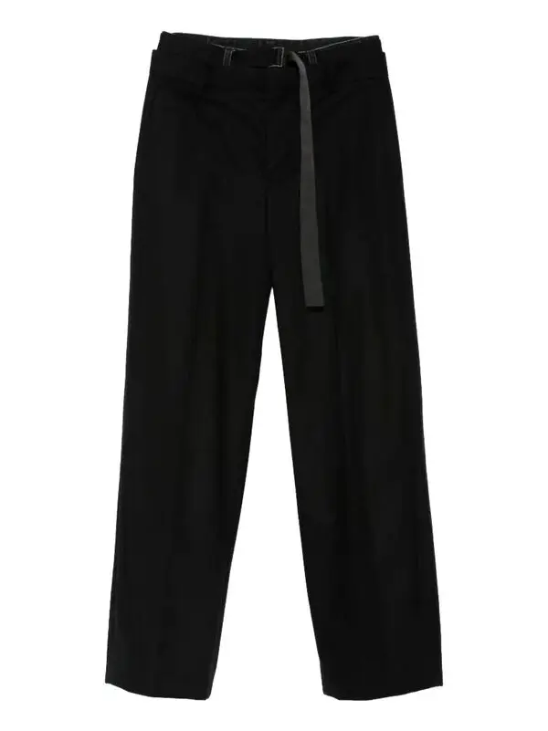 Sacai Belted Wide-leg Trousers - Black