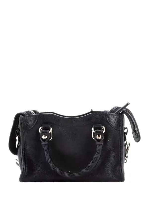 Balenciaga City Classic Metallic Edge Leather Nano Satchel - Black