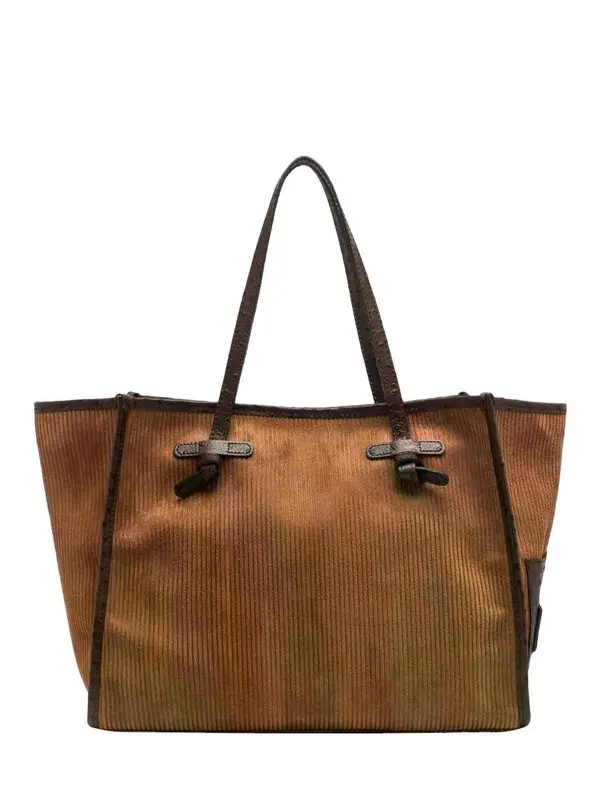 GIANNI CHIARINI Large Corduroy Effect Tote Bag - Brown