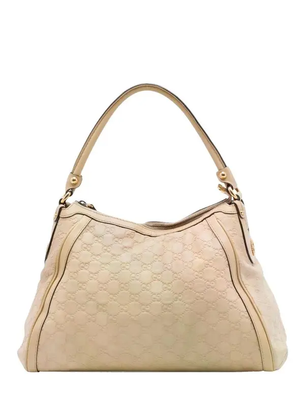 Gucci Embossed Leather Shoulder Bag - Neutrals