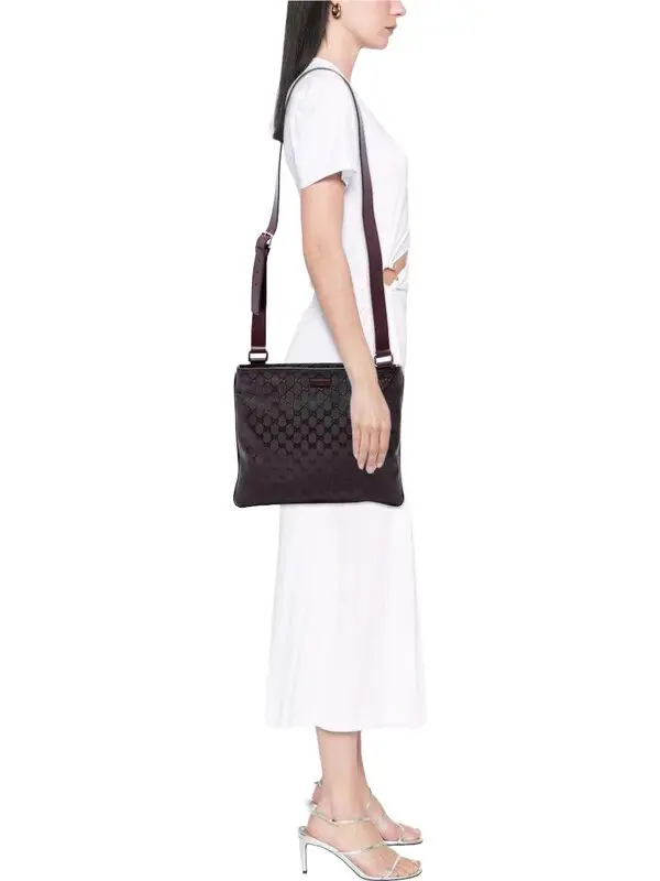 Gucci Gg Imprime Crossbody Bag - Red