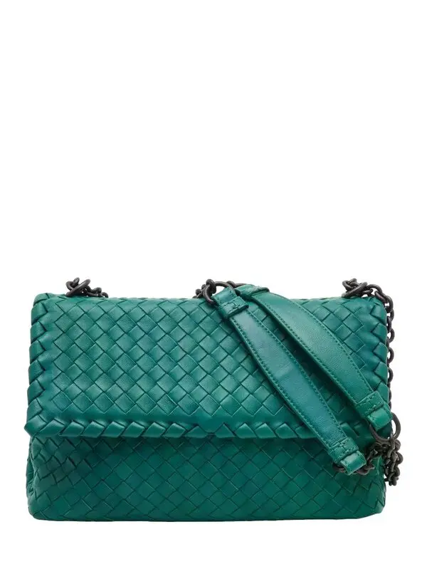 Bottega Veneta Olimpia Intrecciato Shoulder Bag - Blue