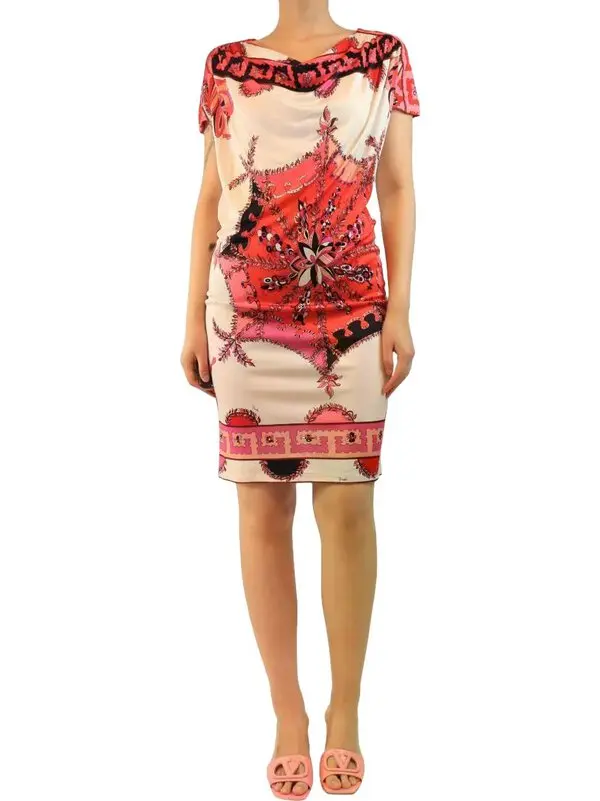Emilio Pucci Printed Belted Mini Dress - Neutrals
