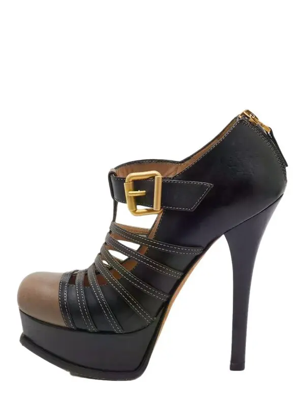 Fendi Strappy Platform Pumps - Black