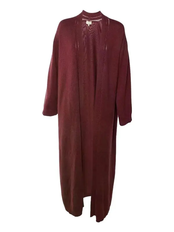 Loro Piana Long Open-front Cardigan Coat - Red
