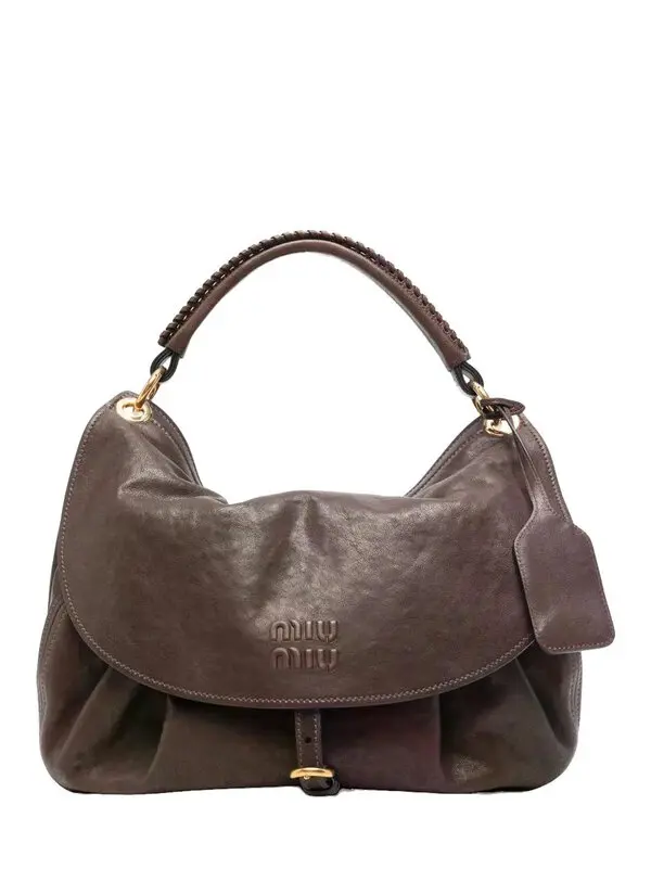 Miu Miu Rendez-vous Leather Tote Bag - Brown