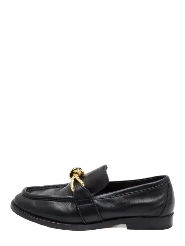 Bottega Veneta Knot Leather Loafers - Black