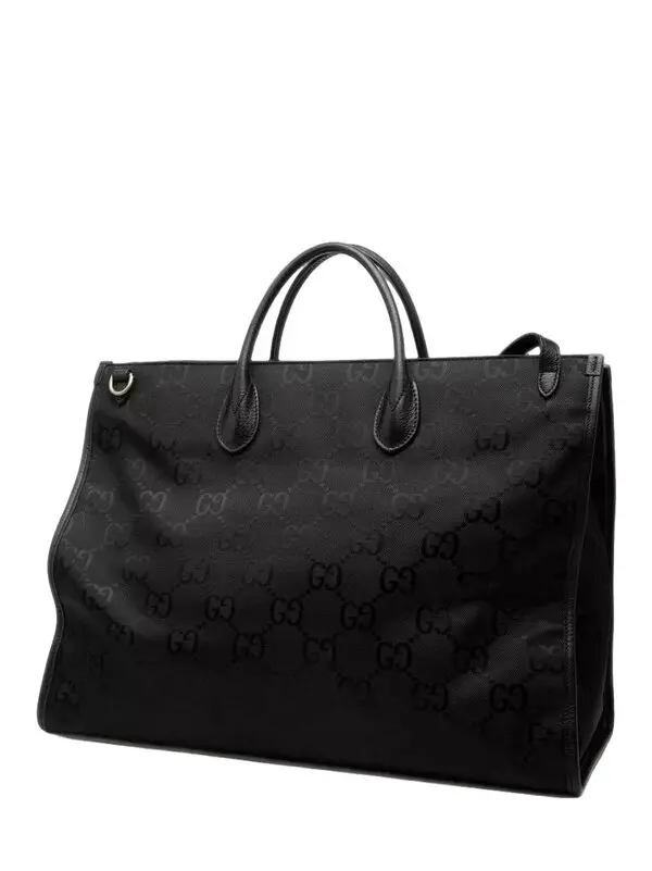 Gucci Gg Econyl Off The Grid Convertible Tote Satchel - Black