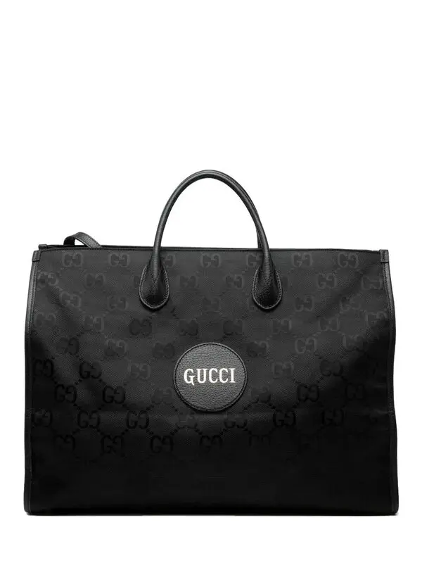 Gucci Gg Econyl Off The Grid Convertible Tote Satchel - Black