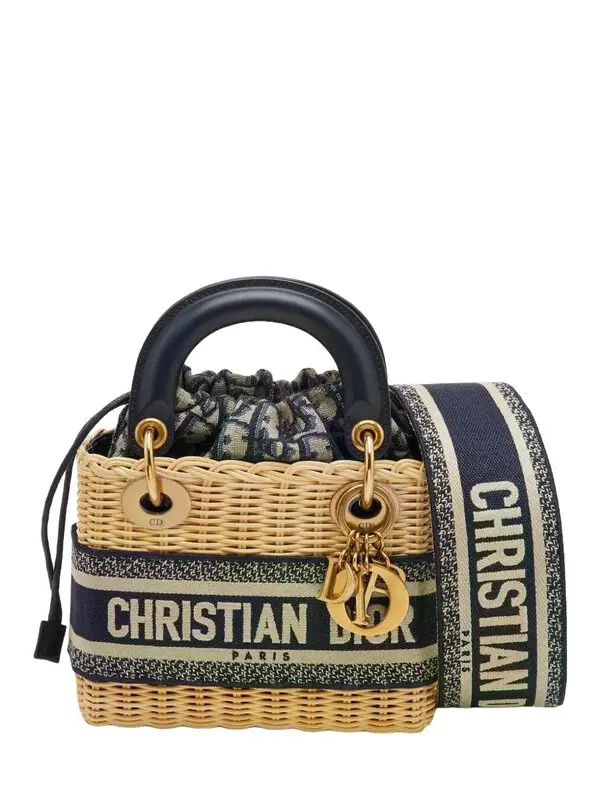 Dior Lady Woven Tote Bag - Neutrals