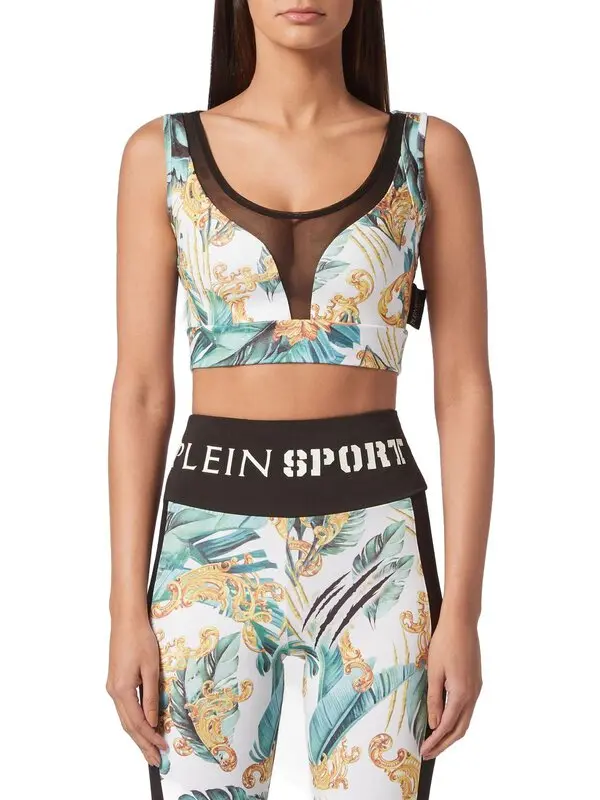 PLEIN SPORT Printed Cropped Top - Multicolor