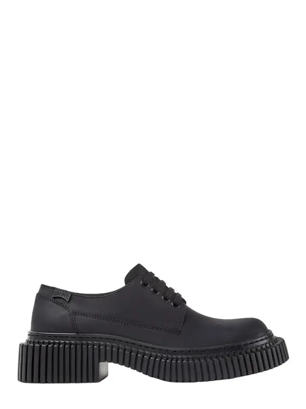 Camper Pix Berlin Leather Derby Lace-ups With Xl Extralight® Sole - Black
