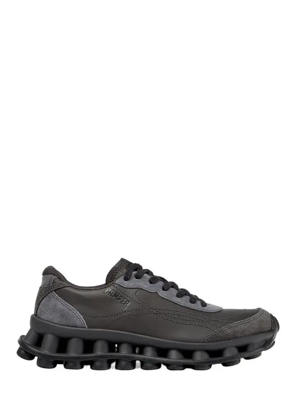 Camper Pelotissima Bi Leather And Nabuck Low-top Sneakers - Grey
