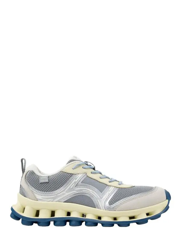 Camper Pelotissima Bi Abstract Design Leather And Nubuck Sneakers - Multicolor