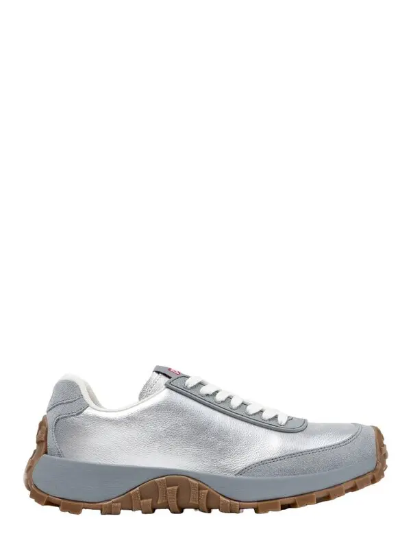 Camper Drift Trail Leather And Suede Sneakers With Vibram Lug Sole - Grey