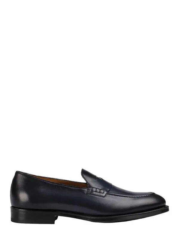 DOUCAL'S Loafers In Smooth Calfskin Leather With Raised Vamp - Blue