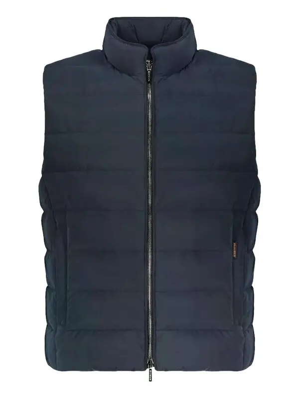MOORER Zip-up Padded Gilet - Blue