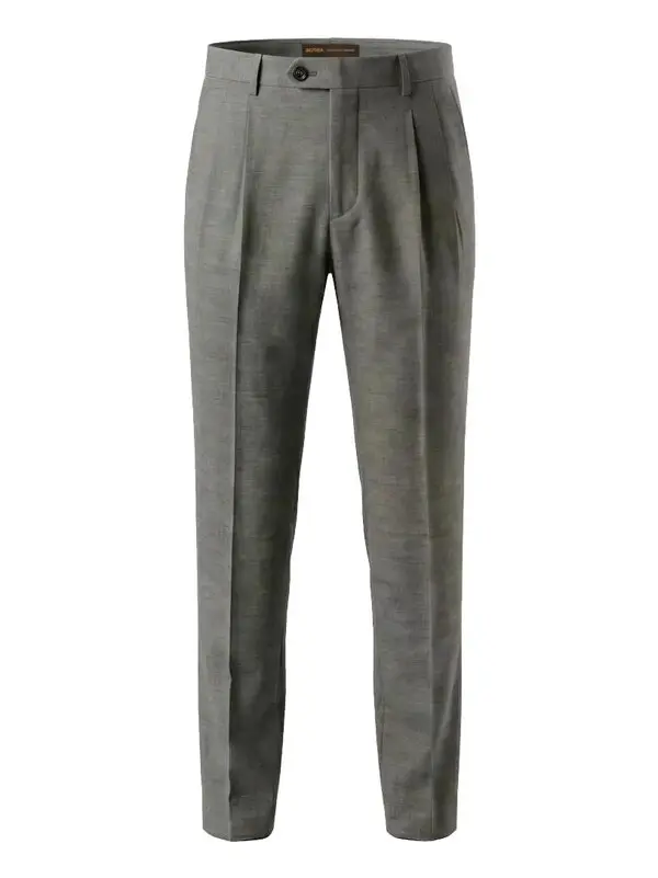 MOORER Pleated Wool Trousers - Grey