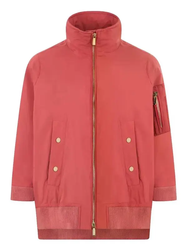 MOORER Olli-stp Zip-up High-neck Jacket - Red