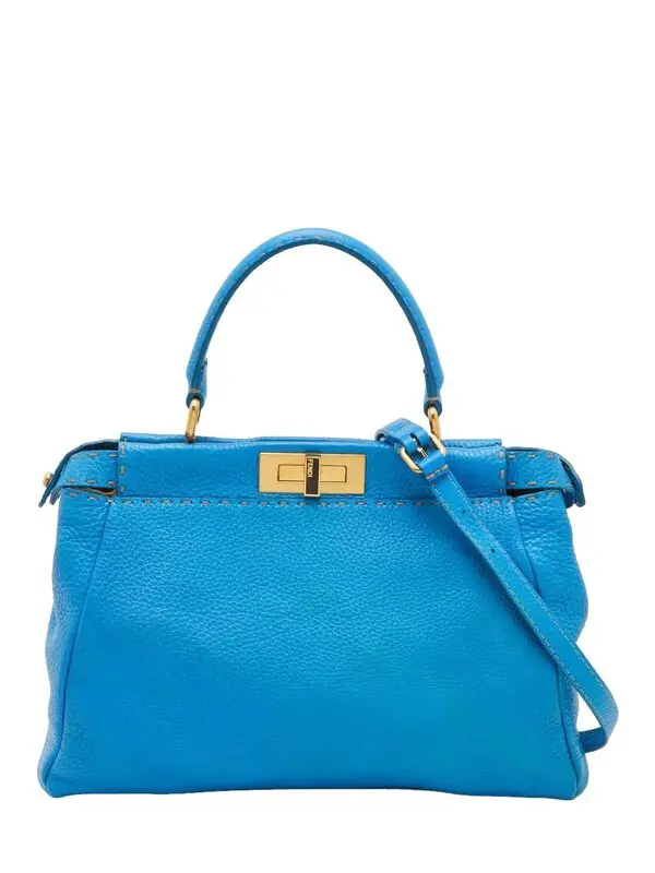 Fendi Selleria Peekaboo Tote Bag - Blue