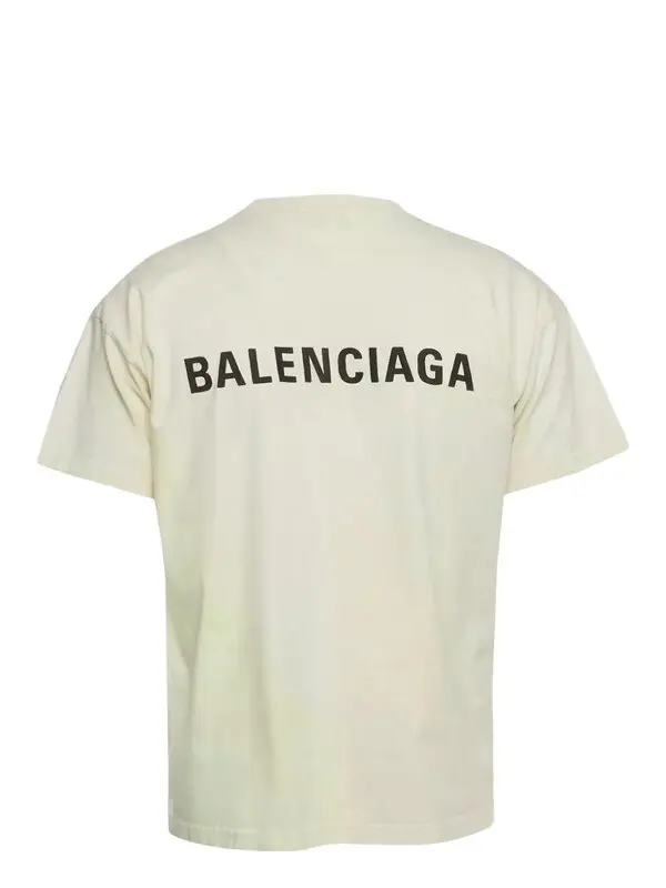 Balenciaga Logo-print T-shirt - Neutrals