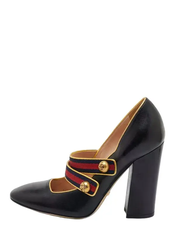 Gucci Carly Malaga Mary Jane Pumps - Black