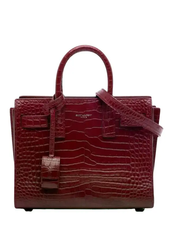 Saint Laurent Nano Sac De Jour Satchel - Red