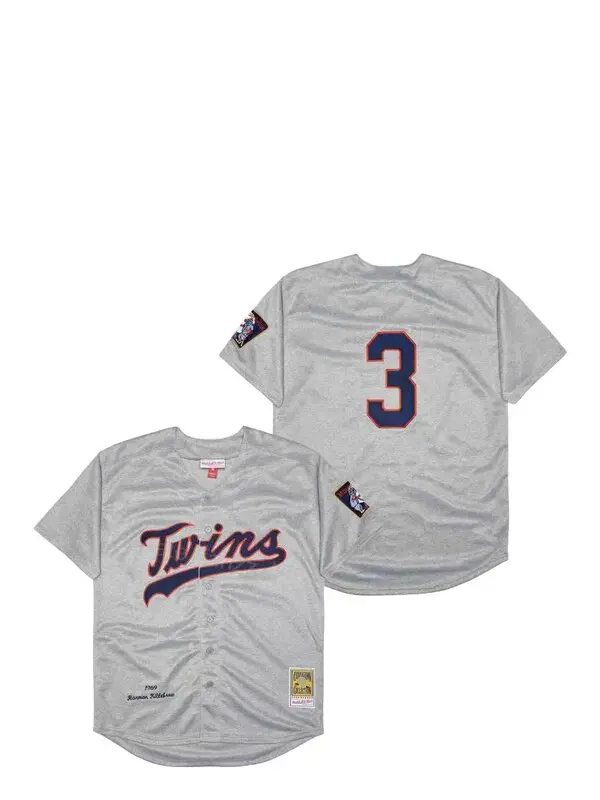 Mitchell & Ness Twins Appliqué Jersey - Grey