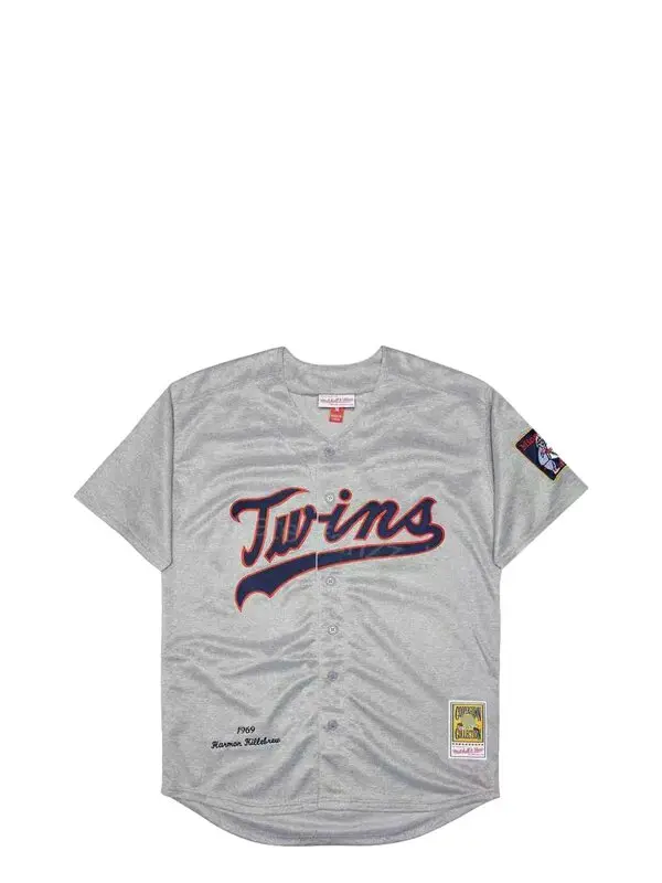 Mitchell & Ness Twins Appliqué Jersey - Grey