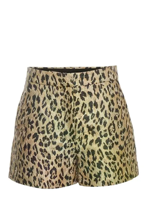 Valentino Garavani Leopard Print Jacquard Shorts - Neutrals