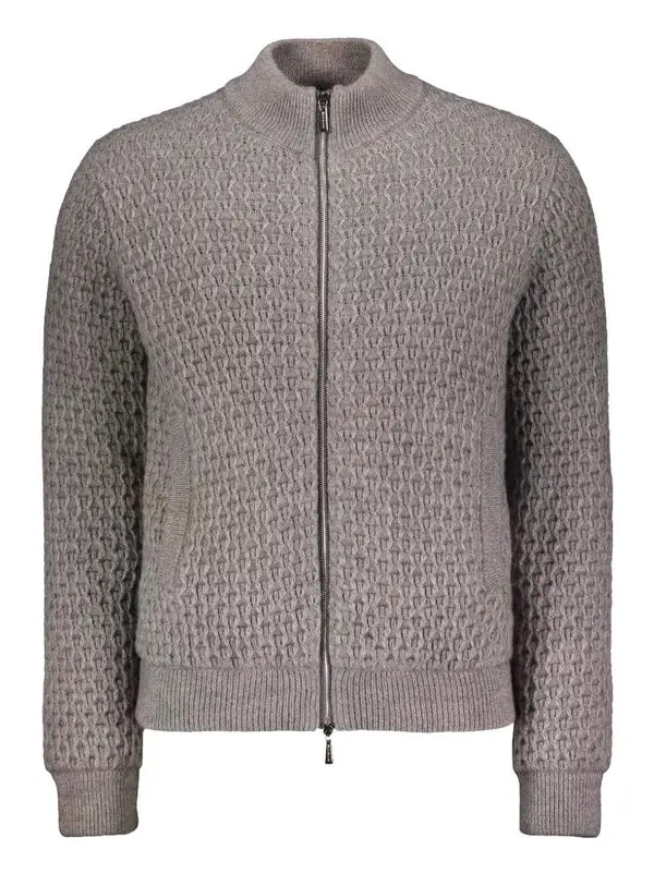 MOORER Gonerio-ec Zip-up Cardigan - Grey