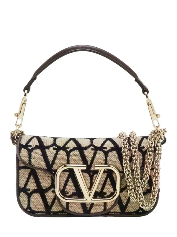 Valentino Garavani Small Locò Iconographe Shoulder Bag - Neutrals