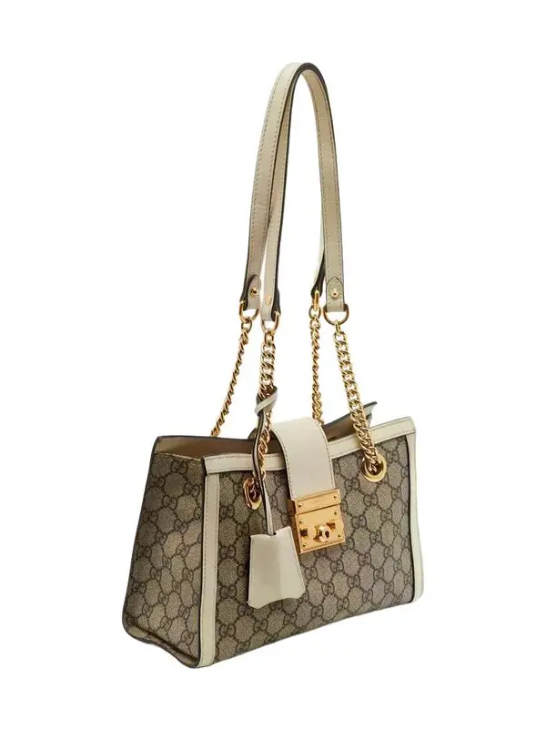 Gucci Padlock Gg Supreme Shoulder Bag - Neutrals