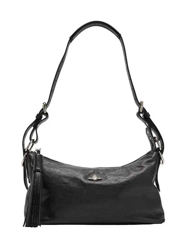 VIVIENNE WESTWOOD Emma Leather Shoulder Bag - Black