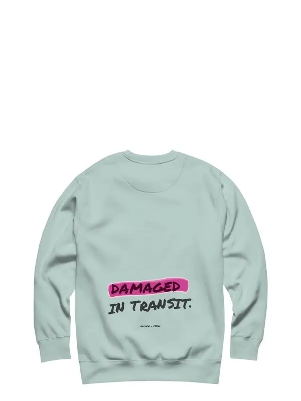 ANCHOR & CREW Ice Out For Delivery Annotations Organic Cotton Sweatshirt - Blue