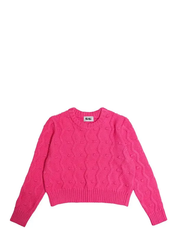 GIGI KNITWEAR Bubble Sweater Merino Wool - Pink