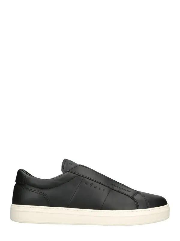 Hogan H668 Slip-on Leather Sneakers - Black
