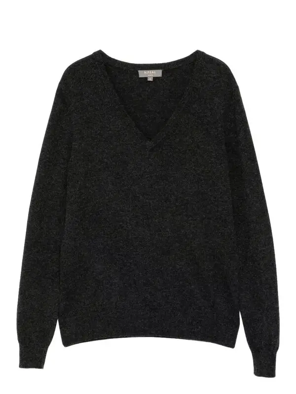 N.peal Phoebe Cashmere V-neck Sweater - Grey