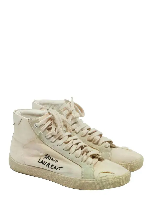 Saint Laurent Court Classic Sl/06 High Top Sneakers - Neutrals