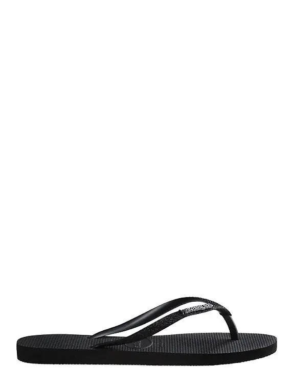 Havaianas Slim Metallic Rubber Flip-flops - Black