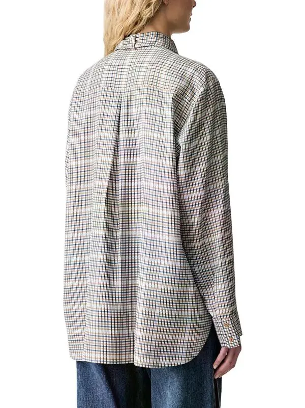 Munthe Check Pattern Pussy-bow Blouse - Neutrals