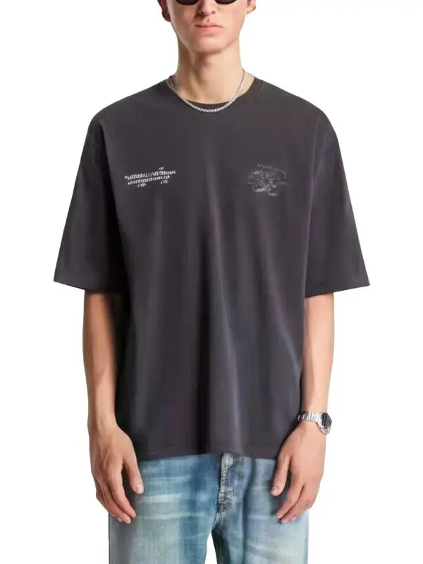 Filling Pieces Logo-print Boxy T-shirt - Black