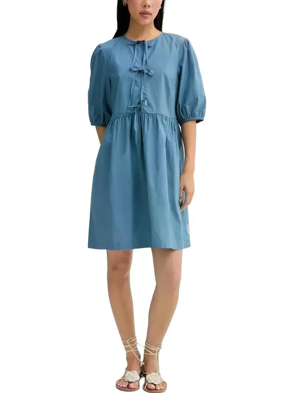 Marc O'polo Puff Sleeve Mini Dress - Blue