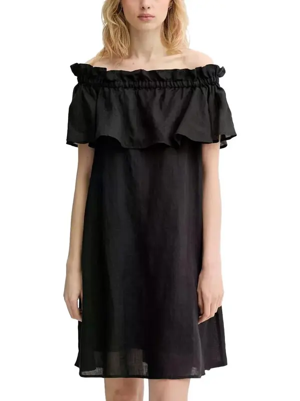 Marc O'polo Off-the-shoulder Mini Dress - Black
