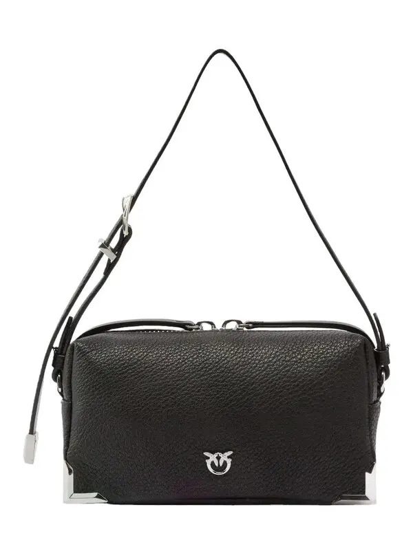 Pinko Logo Plaque Shoulder Bag - Black